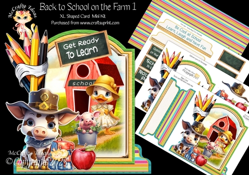 Back to School on the Farm 1 XL Shaped Card Kit - CUP1232283_905 ...