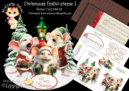 Chrismouse Festivi-cheese 1 Rocker Card - CUP1248028_905 | Craftsuprint