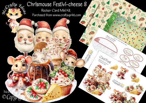 Chrismouse Festivi-cheese 8 Rocker Card - CUP1248037_905 | Craftsuprint