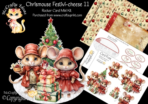 Chrismouse Festivi-cheese 11 Rocker Card - CUP1254106_905 | Craftsuprint