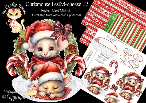 Chrismouse Festivi-cheese 12 Rocker Card - CUP1254108_905 | Craftsuprint