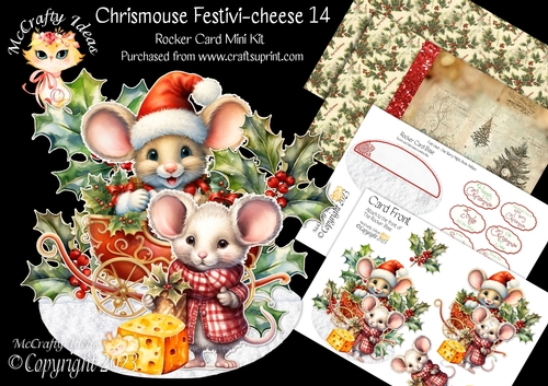 Chrismouse Festivi-cheese 14 Rocker Card - CUP1254112_905 | Craftsuprint