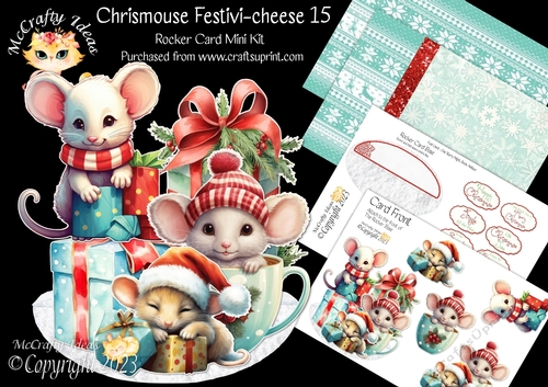 Chrismouse Festivi-cheese 15 Rocker Card - CUP1254115_905 | Craftsuprint