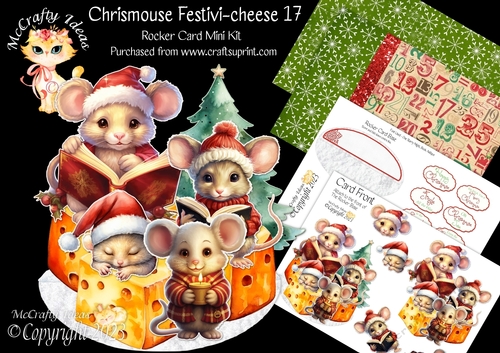 Chrismouse Festivi-cheese 17 Rocker Card - CUP1254119_905 | Craftsuprint