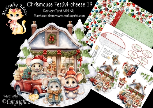 Chrismouse Festivi-cheese 19 Rocker Card - CUP1254121_905 | Craftsuprint