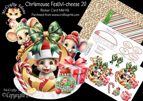 Chrismouse Festivi-cheese 20 Rocker Card - CUP1254122_905 | Craftsuprint
