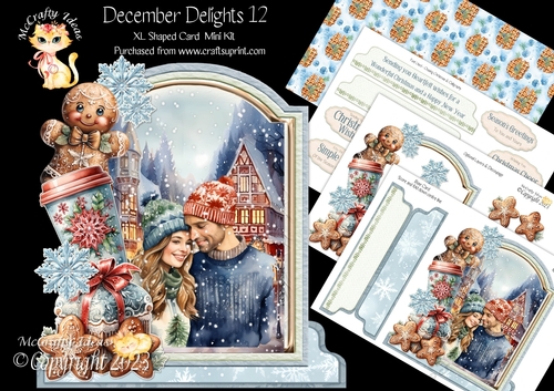 December Delights 12 XL Shaped Card Kit - CUP1255144_905 | Craftsuprint
