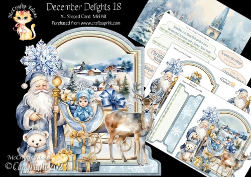 December Delights 18 XL Shaped Card Kit - CUP1255151_905 | Craftsuprint