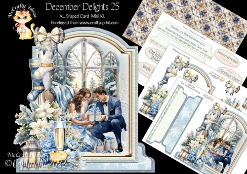 December Delights 25 XL Shaped Card Kit - CUP1255821_905 | Craftsuprint