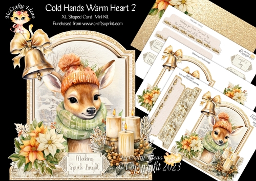Cold Hands Warm Hearts 2 XL Shaped Card Kit - CUP1269174_905 | Craftsuprint