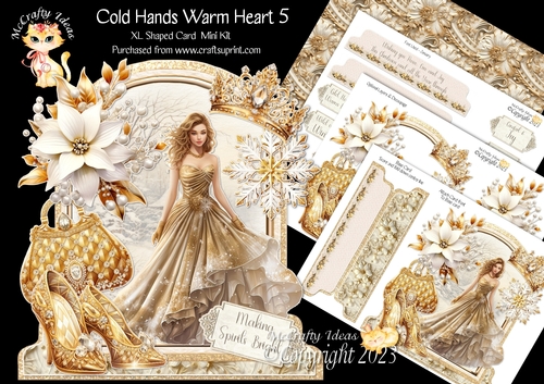 Cold Hands Warm Hearts 5 XL Shaped Card Kit - CUP1269178_905 | Craftsuprint