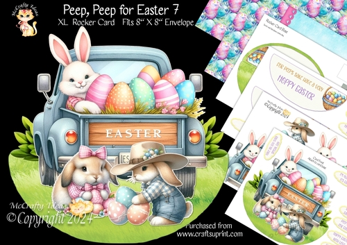 Peep Peep for Easter 7 XL Rocker Card - CUP1275666_905 | Craftsuprint