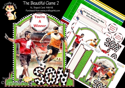 The Beautiful Game 2 XL Shaped Card Kit - CUP1292033_905 | Craftsuprint