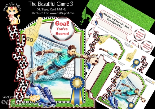 The Beautiful Game 3 XL Shaped Card Kit - CUP1292034_905 | Craftsuprint
