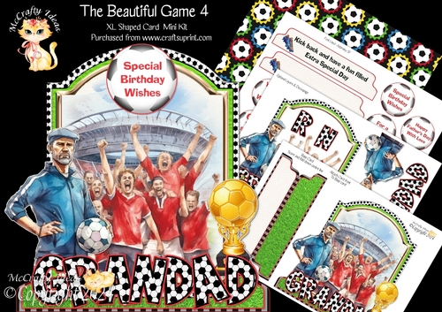 The Beautiful Game 4 XL Shaped Card Kit - CUP1292035_905 | Craftsuprint