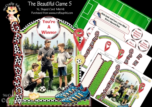 The Beautiful Game 5 XL Shaped Card Kit - CUP1292037_905 | Craftsuprint