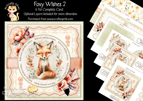 Foxy Wishes 2 6x6 Simply Cards - CUP1298287_905 | Craftsuprint
