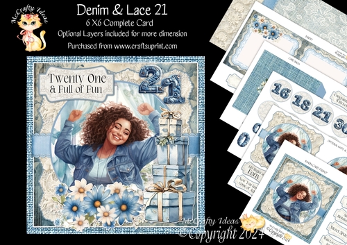 Denim & Lace 21 6x6 Simply Cards - CUP1315651_905 | Craftsuprint