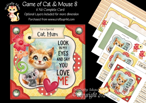 Game of Cat & Mouse 8 6x6 Simply Cards - CUP1317862_905 | Craftsuprint