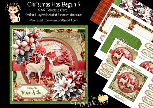 Christmas Has Begun 9 6x6 Simply Cards - CUP1326861_905 | Craftsuprint