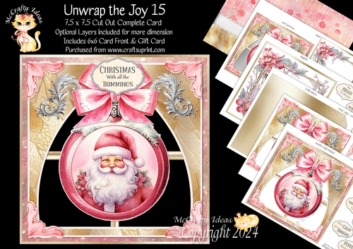 Unwrap the Joy 15 Cut-Out Card Mini Kit - CUP1340495_905 | Craftsuprint