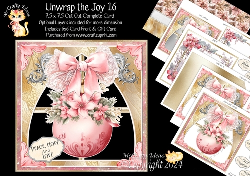 Unwrap the Joy 16 Cut-Out Card Mini Kit - CUP1340497_905 | Craftsuprint