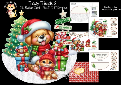 Frosty Friends 6 Rocker Card Mini Kit - CUP1391547_905 | Craftsuprint