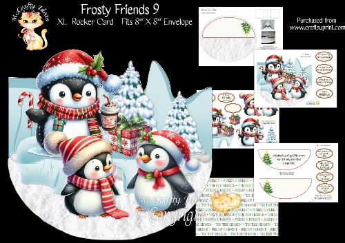 Frosty Friends 9 Rocker Card Mini Kit - CUP1391652_905 | Craftsuprint