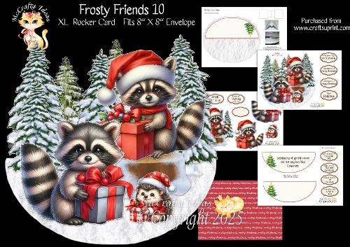 Frosty Friends 10 Rocker Card Mini Kit - CUP1391653_905 | Craftsuprint
