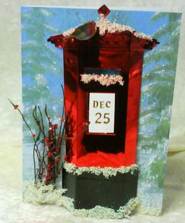 3D Victorian Post Box Card Topper Template - CUP162402_905 | Craftsuprint