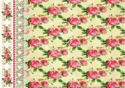 Vintage Rose Backing Paper - CUP410104_905 | Craftsuprint