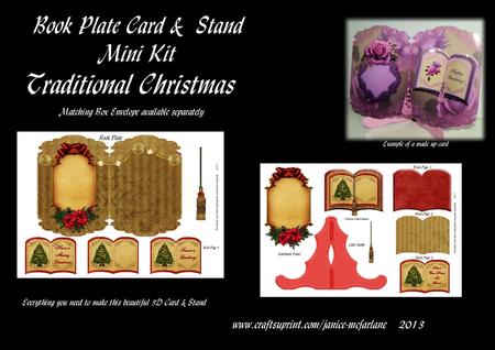Traditional Christmas Book Plate Card & Stand Mini Kit - CUP455190_905 ...
