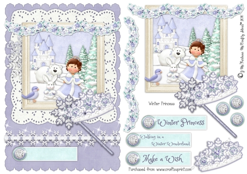 Winter Princess A5 Card Front - CUP748169_905 | Craftsuprint