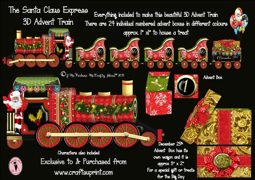 The Santa Clause Express 3d Advent Train Kit - CUP750633_905 | Craftsuprint