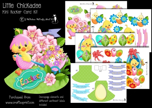 Little Chickadees Mini Rocker Card Kit - CUP770560_905 | Craftsuprint