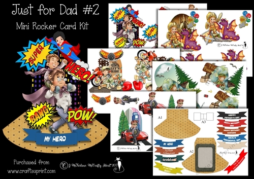 Just for Dad #2 Mini Rocker Card Kit. - CUP792969_905 | Craftsuprint