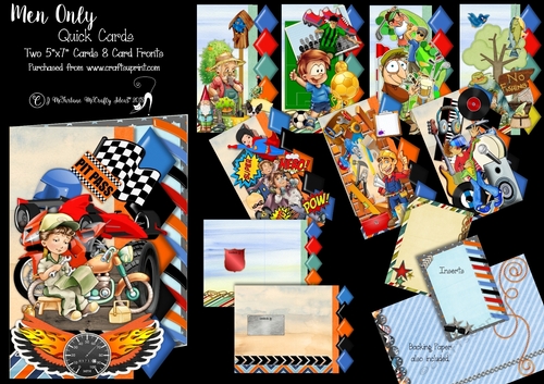 Men Only Quick Cards Kit. - CUP882069_905 | Craftsuprint