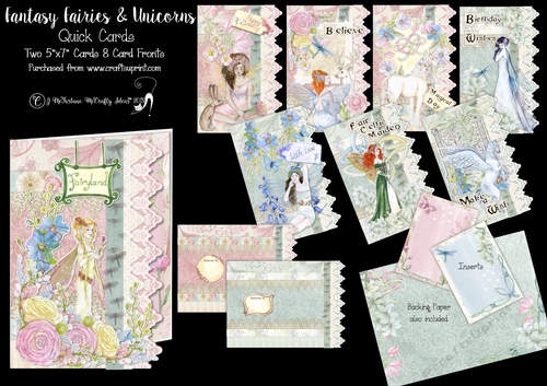 Fantasy Fairies & Unicorns Quick Cards - CUP893079_905 | Craftsuprint