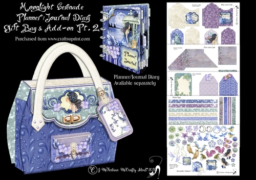 Moonlight Serenade Planner/Journal Diary Gift Bag Add-on Pt 2 ...