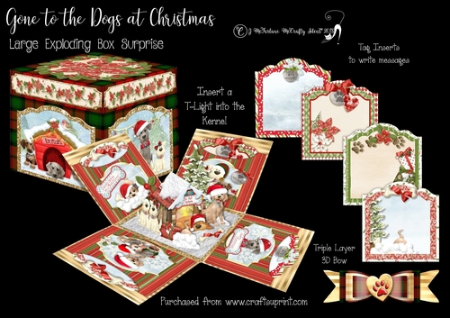 Gone to the Dogs at Christmas Exploding Box Surprise Kit. - CUP928056 ...