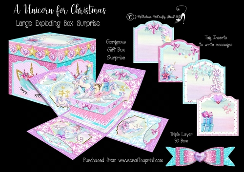 A Unicorn for Christmas Exploding Box Surprise Kit. - CUP928358_905 ...