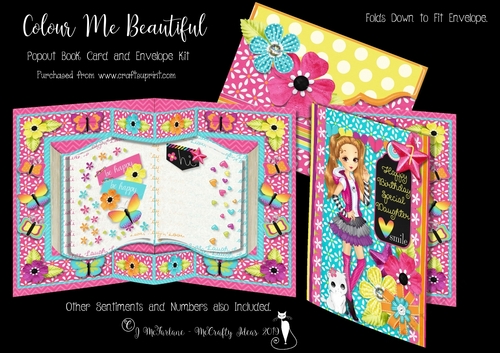 Colour Me Beautiful Pop Out Book Card and Envelope Kit. - CUP952067_905 ...