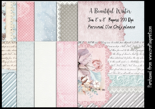A Beautiful Winter - Papers 200Dpi - CUP992141_905 | Craftsuprint