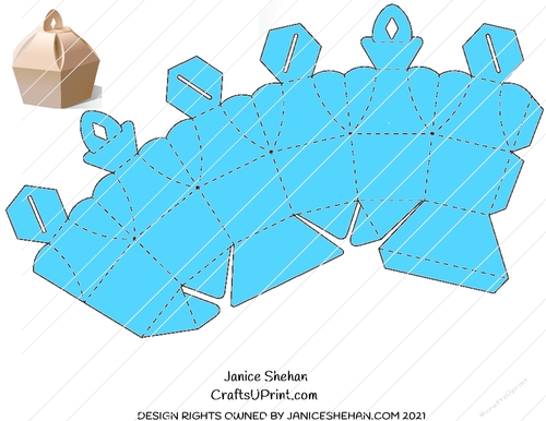 BOX TEMPLATE - PETAL TOP GIFT FAVOR BOX - CUP1167103_2049 | Craftsuprint