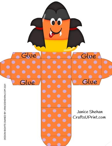 HALLOWEEN CANDY CORN DRACULA TOP TREAT BOX - CUP1167647_2049 | Craftsuprint