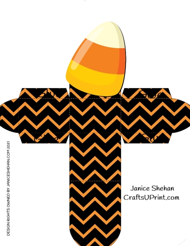 HALLOWEEN CANDY CORN TOP TREAT BOX - CUP1167648_2049 | Craftsuprint