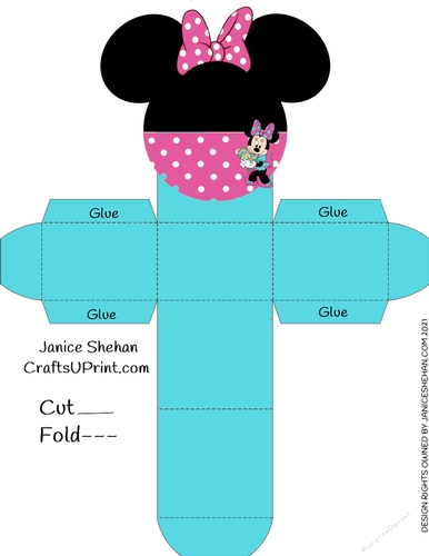 DISNEY MICKEY MINNIE MOUSE GIFT FAVOR BOX - CUP1167870_2049 | Craftsuprint