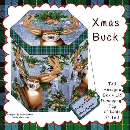 CHRISTMAS, MAN, MALE, BUCK, GIFT BOX, HEXAGON BOXES - CUP1179332_2049 ...