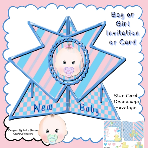 STAR CARD FEATURING BOY AND GIRL DECOUPAGE, ENVELOPE KIT - CUP1187529 ...