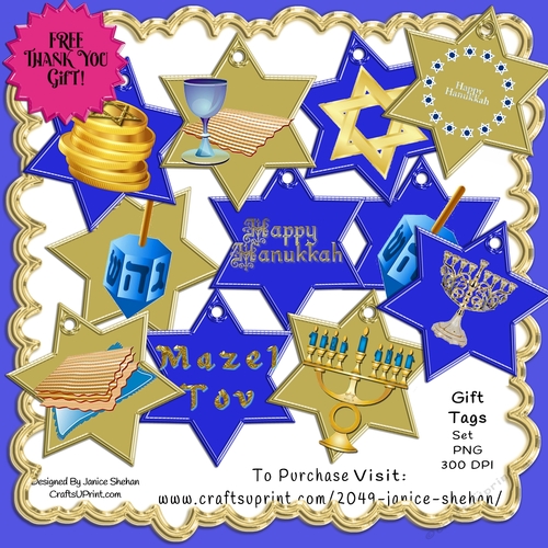 HANUKKAH, CHANUKKAH, MENORAH, JEWISH, GIFT TAGS, PNG - CUP1222047_2049 ...